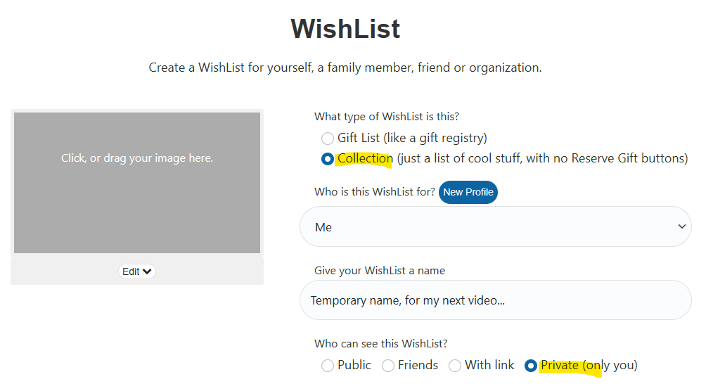 Quick Start Guide to Using WishList.com as a Creator or Influencer.